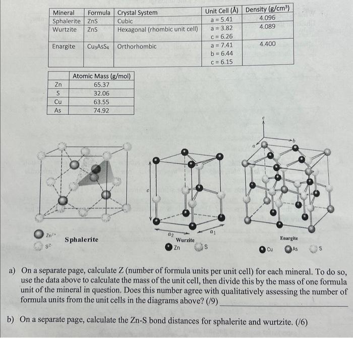 Solved a) On a separate page, calculate Z (number of formula | Chegg.com