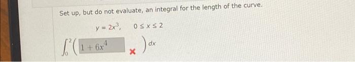 Solved Set up, but do not evaluate, an integral for the | Chegg.com
