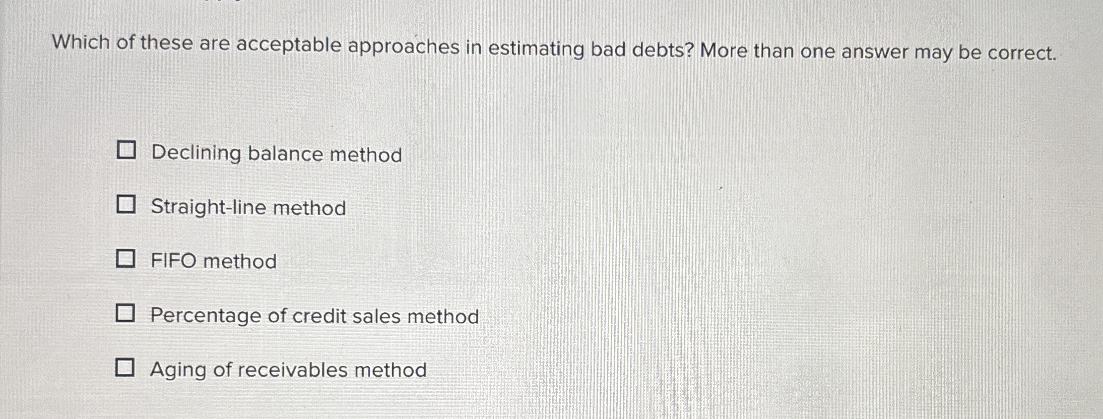 Solved Which of these are acceptable approaches in | Chegg.com