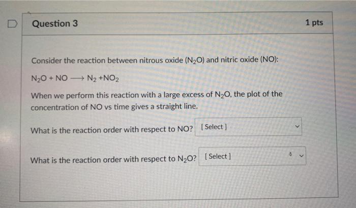 Solved Consider the reaction between nitrous oxide (N2O) and | Chegg.com