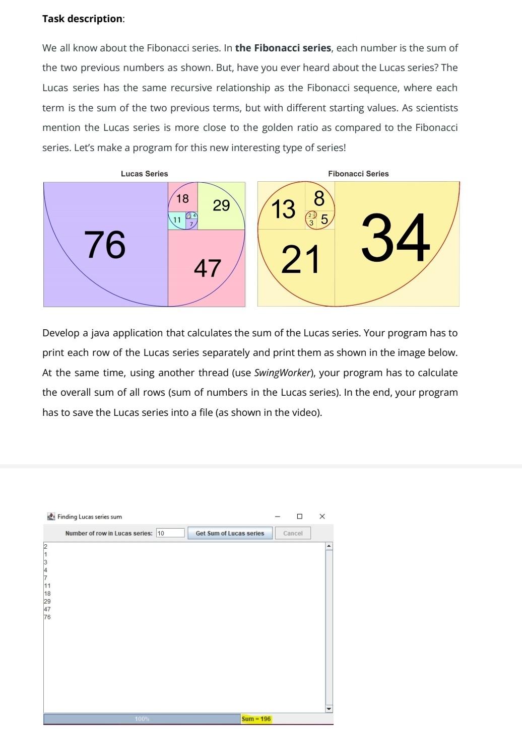 Solved Task description: We all know about the Fibonacci | Chegg.com