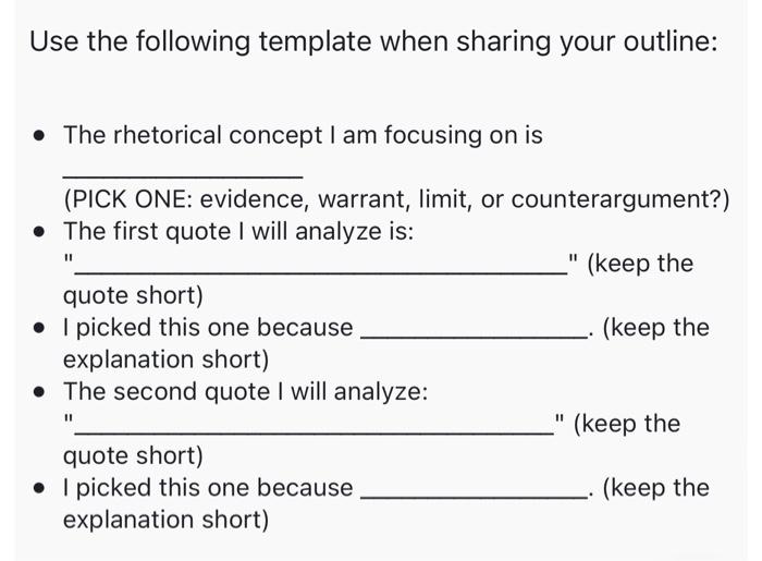 Solved rhetorical analysis planning | Chegg.com