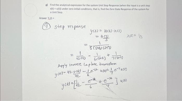 Solved j) Now, find the analytical solution to the Zero | Chegg.com