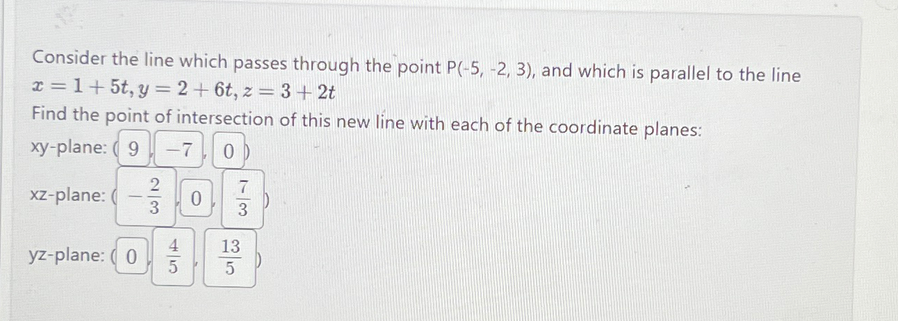 Solved Consider the line which passes through the point | Chegg.com