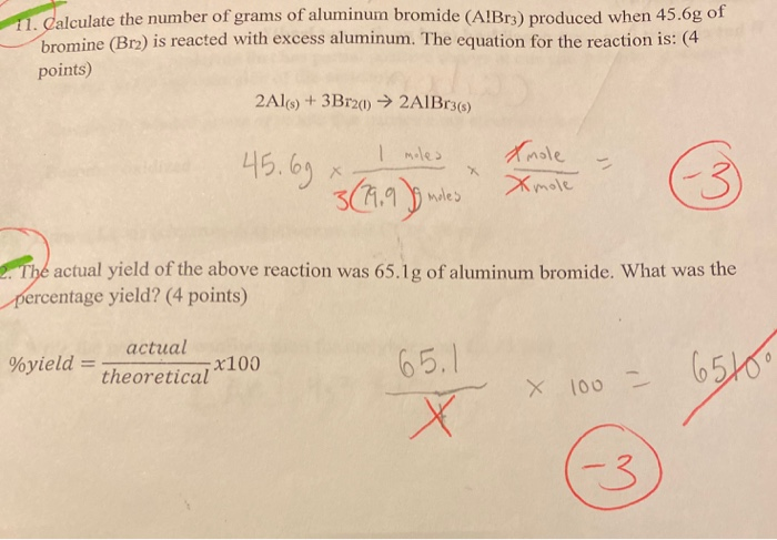 Solved Calculate the number of grams of aluminum bromide | Chegg.com