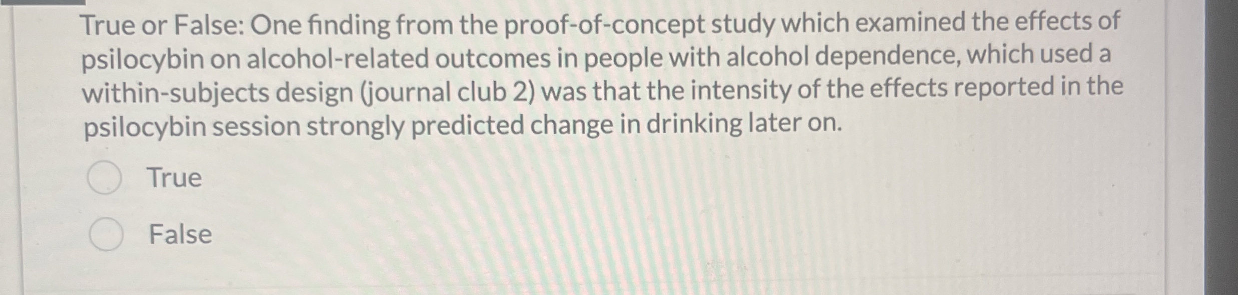 Solved True or False: One finding from the proof-of-concept | Chegg.com