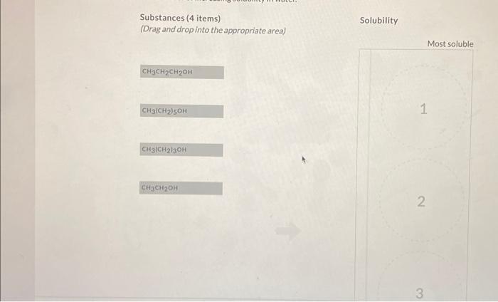 Solved Substances ( 4 items) (Drag and drop into the | Chegg.com
