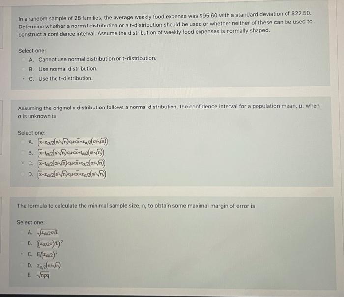 solved-in-a-random-sample-of-28-families-the-average-weekly-chegg