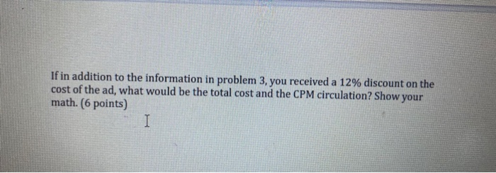 Solved Newspapers sell advertising space by the column inch. | Chegg.com