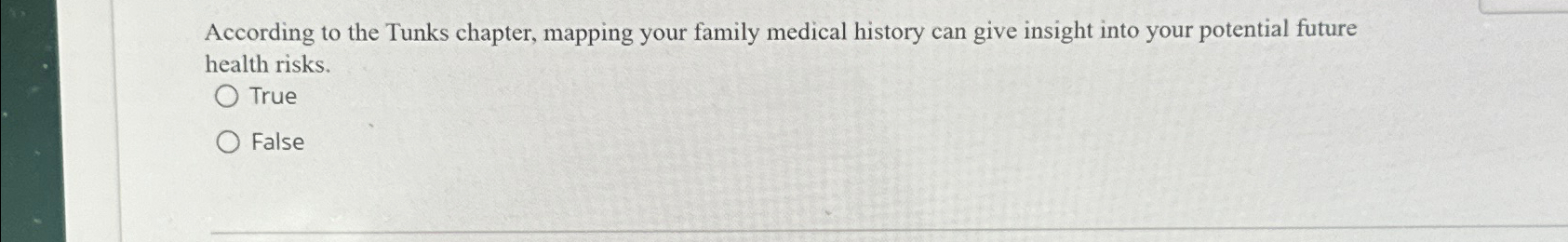 Solved According to the Tunks chapter, mapping your family | Chegg.com