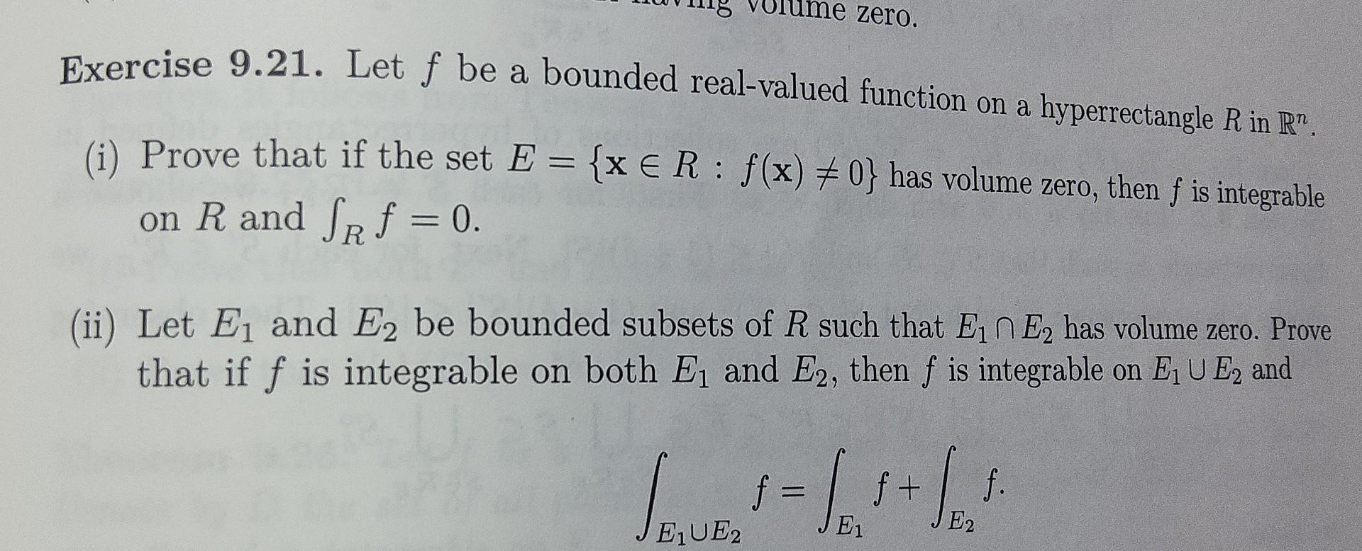 Solved Exercise 9.21. Let f be a bounded real-valued | Chegg.com