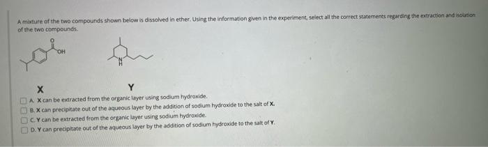 Solved A mixture of the two compounds shown belowis | Chegg.com