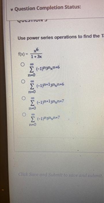 Solved Use power series operations to find the | Chegg.com