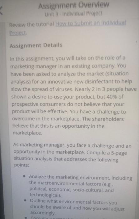 Solved Unit 3 - Individual Projeet Review the tutorial How | Chegg.com