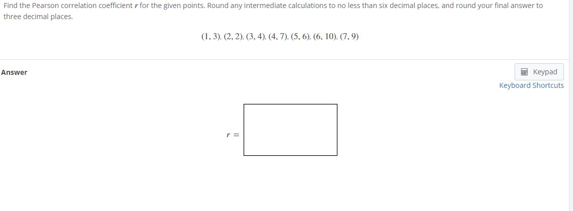 Solved Find The Pearson Correlation Coefficient R ﻿for The 