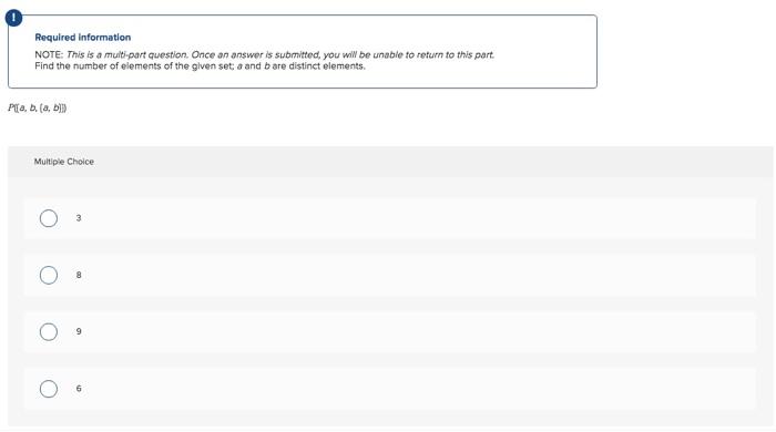 Solved Required information NOTE: This is a multi-part | Chegg.com
