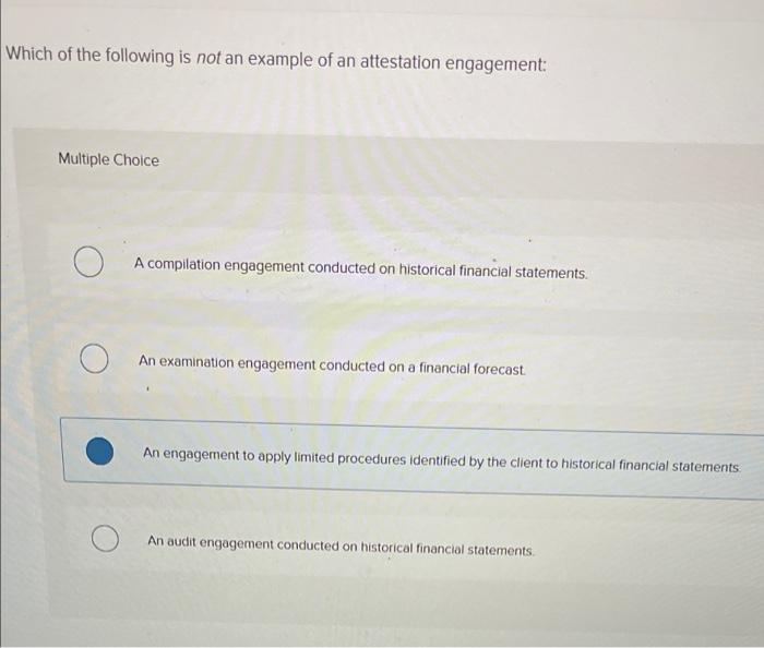 Solved Which of the following is not an example of an | Chegg.com