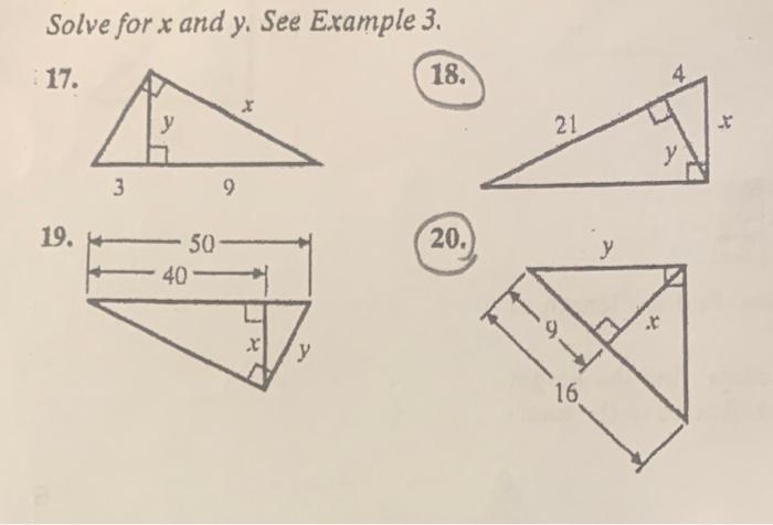 Solved Solve for x and y. See Example 3 . | Chegg.com