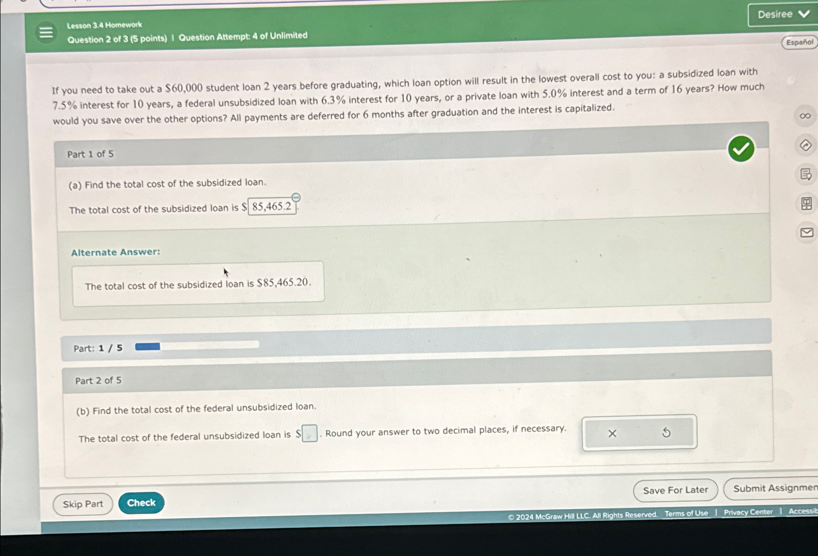 Solved Lesson 3.4 ﻿HomeworkQuestion 2 ﻿of 3 (5 ﻿points) ﻿I | Chegg.com