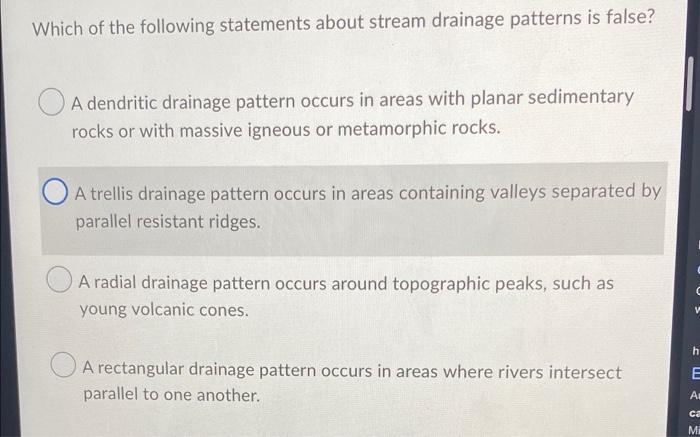 Solved Which of the following statements about stream | Chegg.com