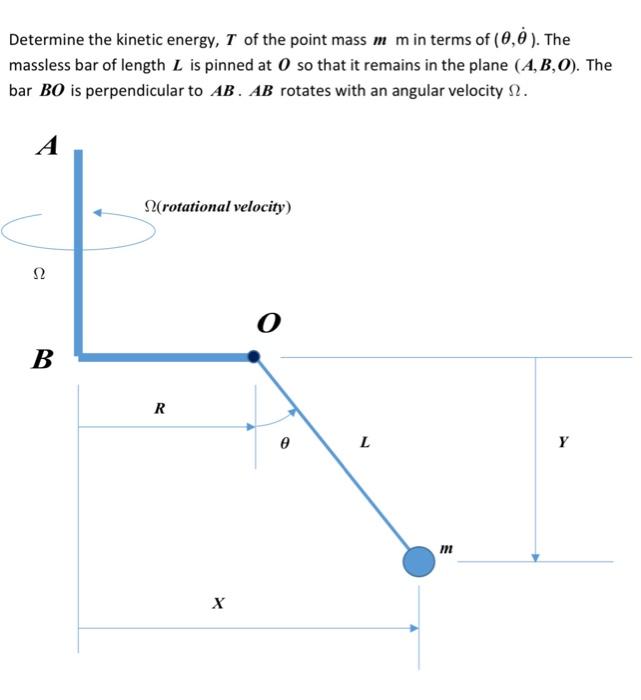 Solved Determine the kinetic energy, T of the point mass mm | Chegg.com