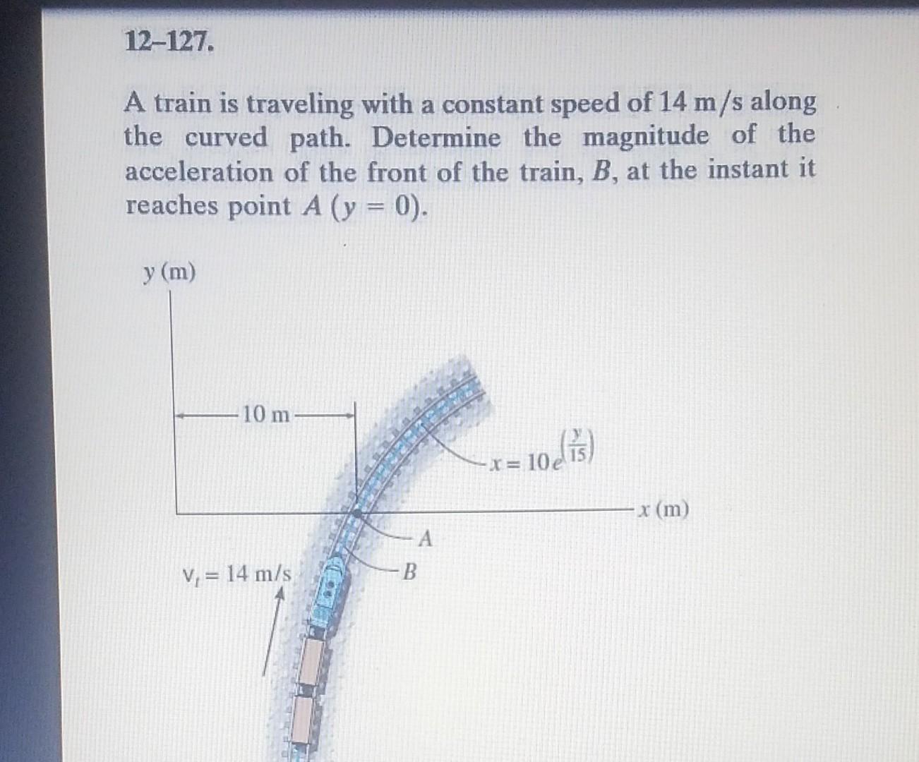 Solved A train is traveling with a constant speed of 14 m/s | Chegg.com