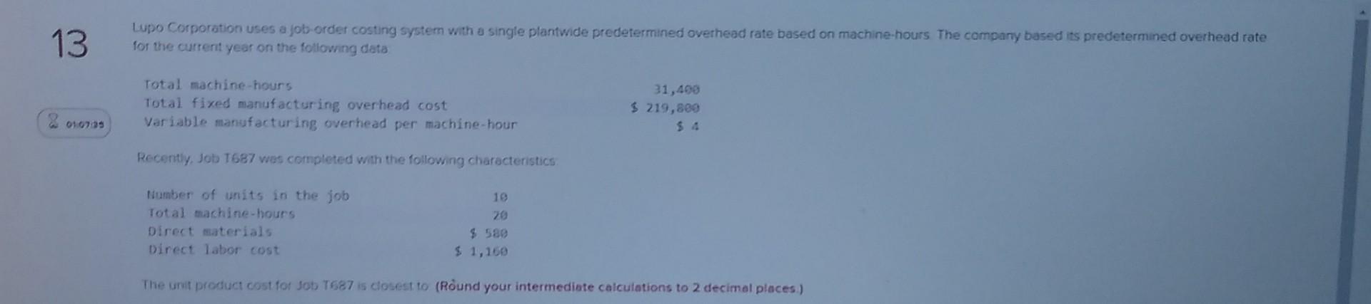 Solved for the current year on the following data Total | Chegg.com