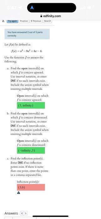 Solved part 3 to this question is the only part i can't | Chegg.com