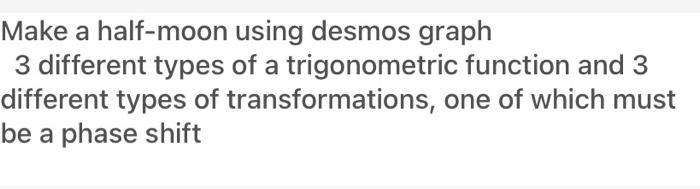 Solved Make a half-moon using desmos graph 3 different types | Chegg.com