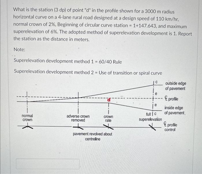 Solved What is the station ( 3dp ) of point " d " in the | Chegg.com
