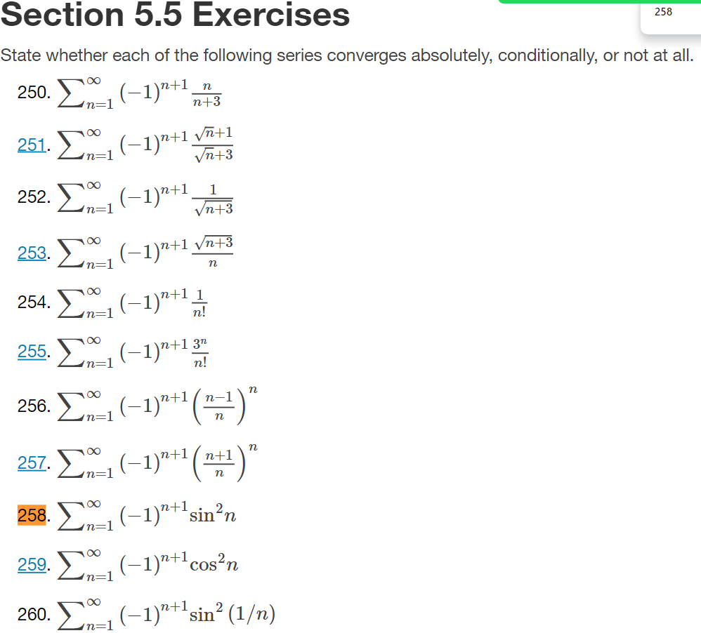 Solved Section 5.5 ﻿ExercisesState whether each of the | Chegg.com
