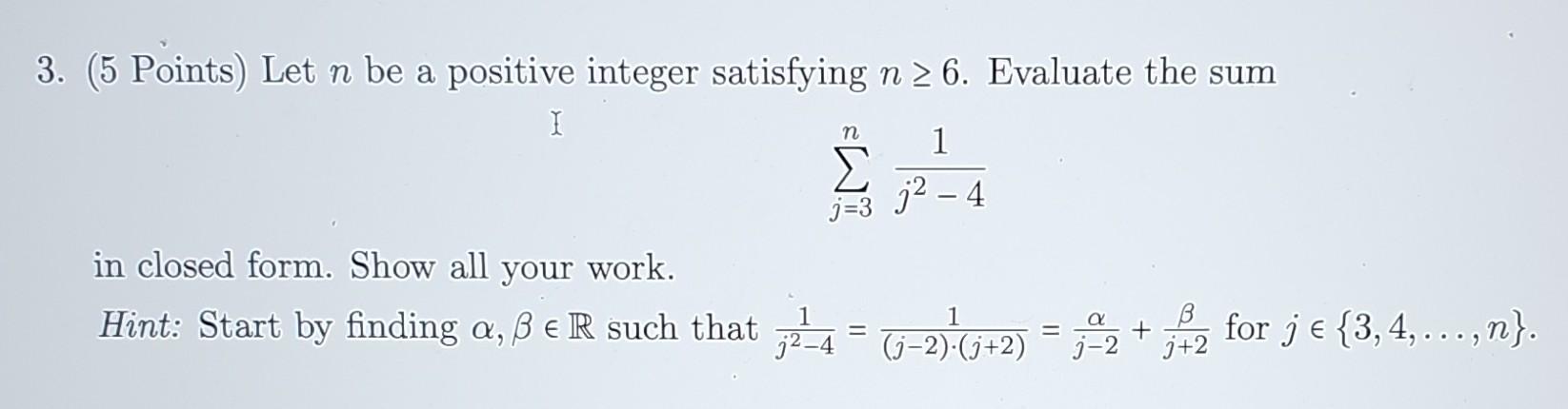 Solved (5 Points) Let n be a positive integer satisfying | Chegg.com