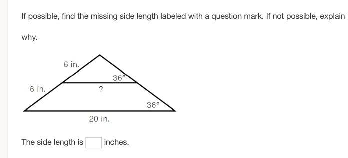 Solved If possible, find the missing side length labeled | Chegg.com
