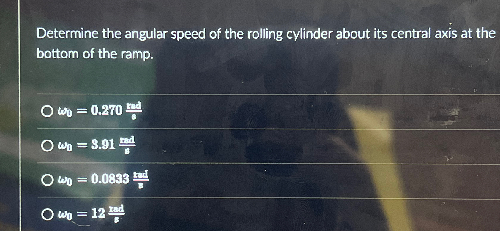 Solved Determine the angular speed of the rolling cylinder | Chegg.com