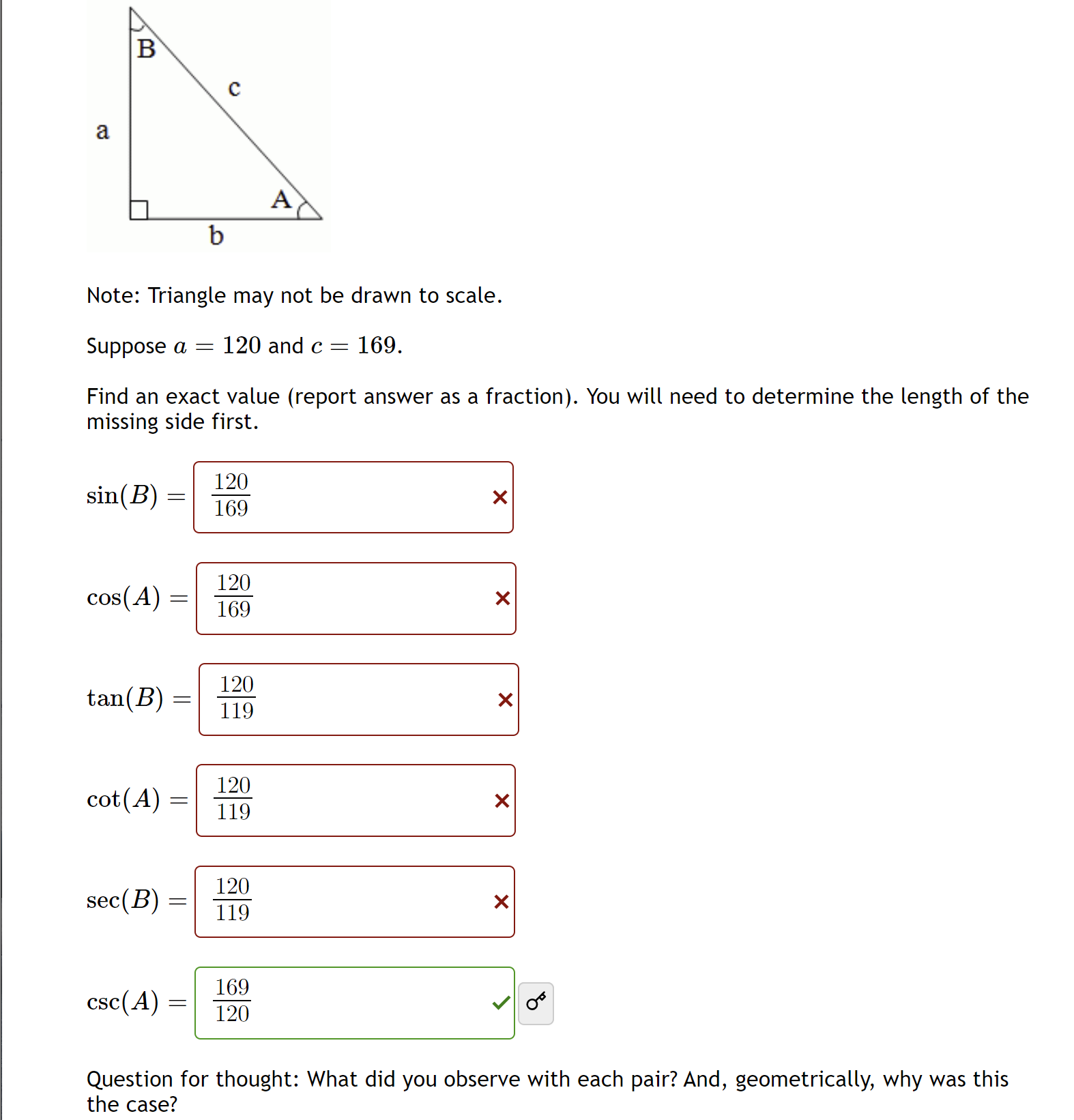Solved Note: Triangle may not be drawn to scale.Suppose | Chegg.com