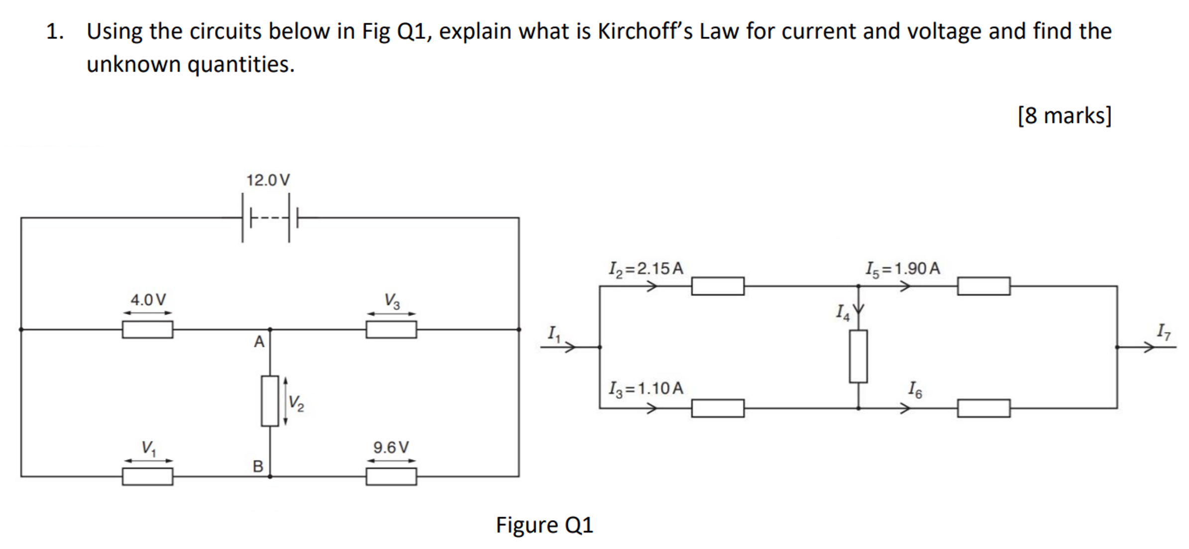 Solved Using the circuits below in Fig Q1, ﻿explain what is | Chegg.com