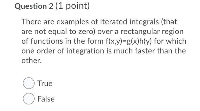 Solved Question 2 (1 point) There are examples of iterated | Chegg.com
