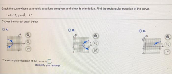 Solved Graph the curve whose parametric equations are given, | Chegg.com