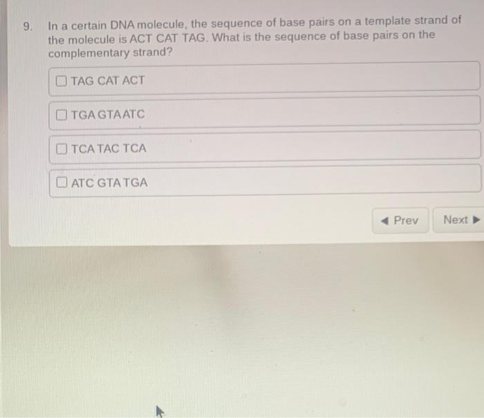 Solved Original strand of DNA ...CGA ATA TAC CGC..... | Chegg.com