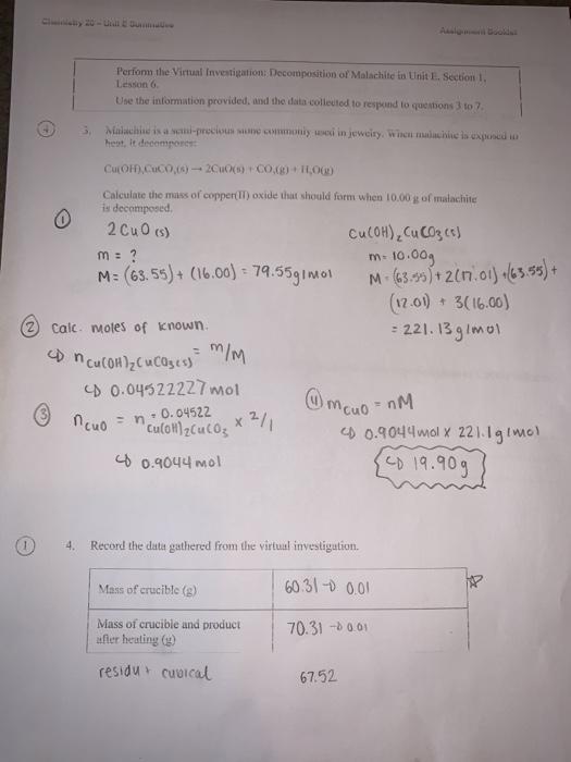 Solved Perform the Virtual Investigation Decomposition of | Chegg.com