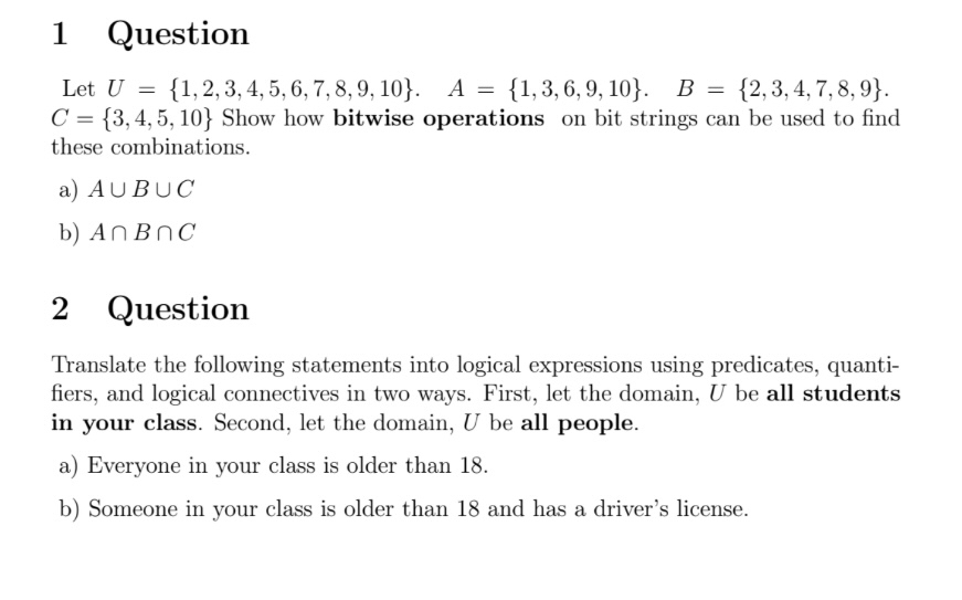 Solved 1 ﻿QuestionLet | Chegg.com