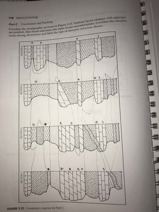 Solved 118 Historical Geology Part C. Correlation and | Chegg.com