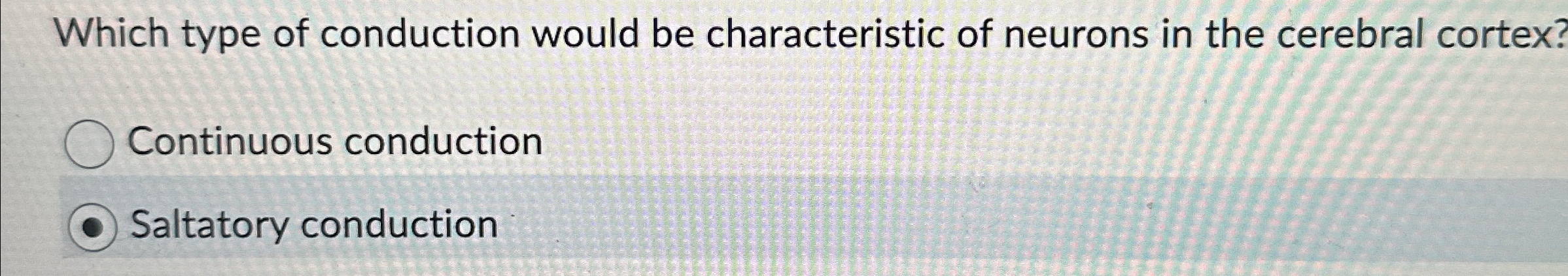 Solved Which type of conduction would be characteristic of | Chegg.com