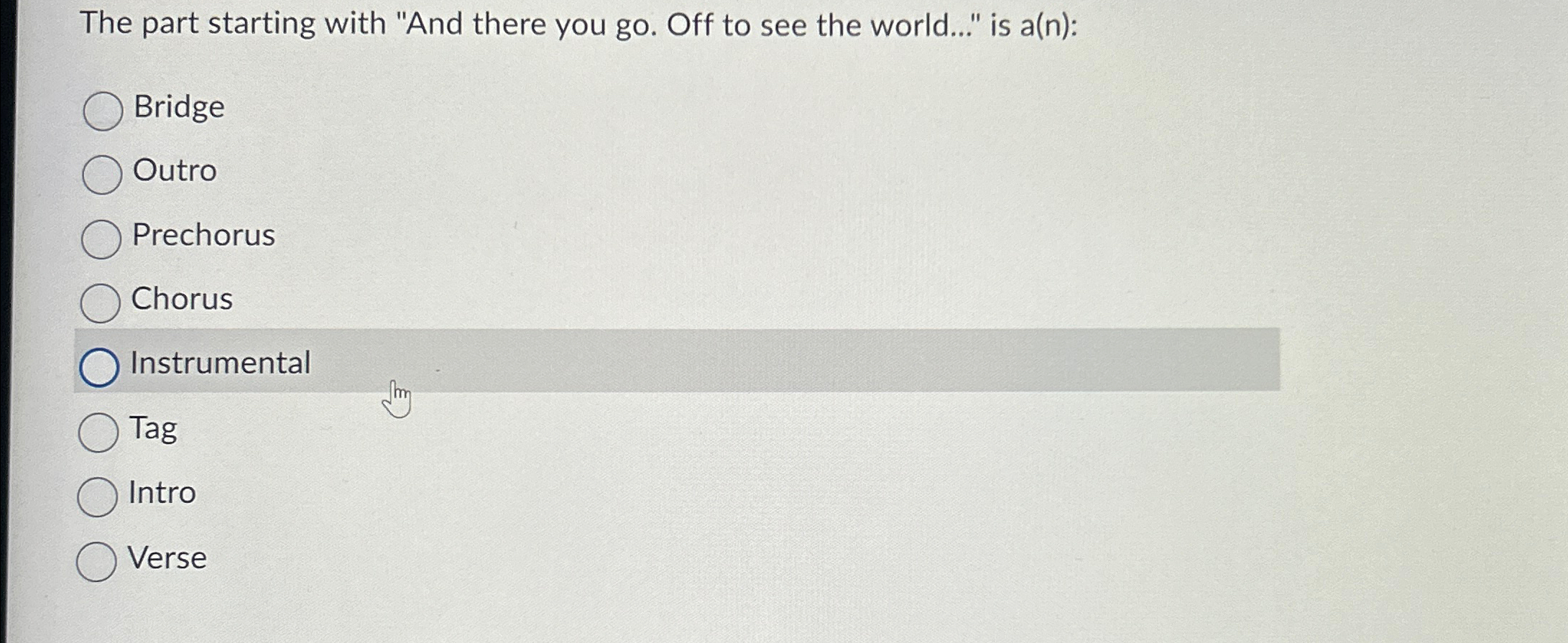 Solved The part starting with "And there you go. ﻿Off to see | Chegg.com