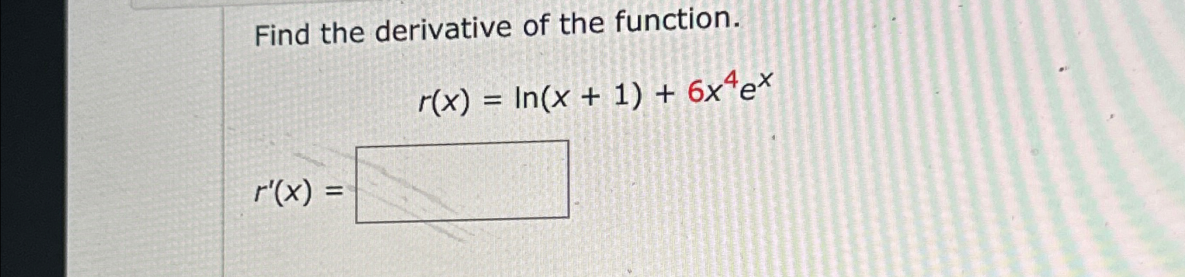 Solved Find the derivative of the | Chegg.com