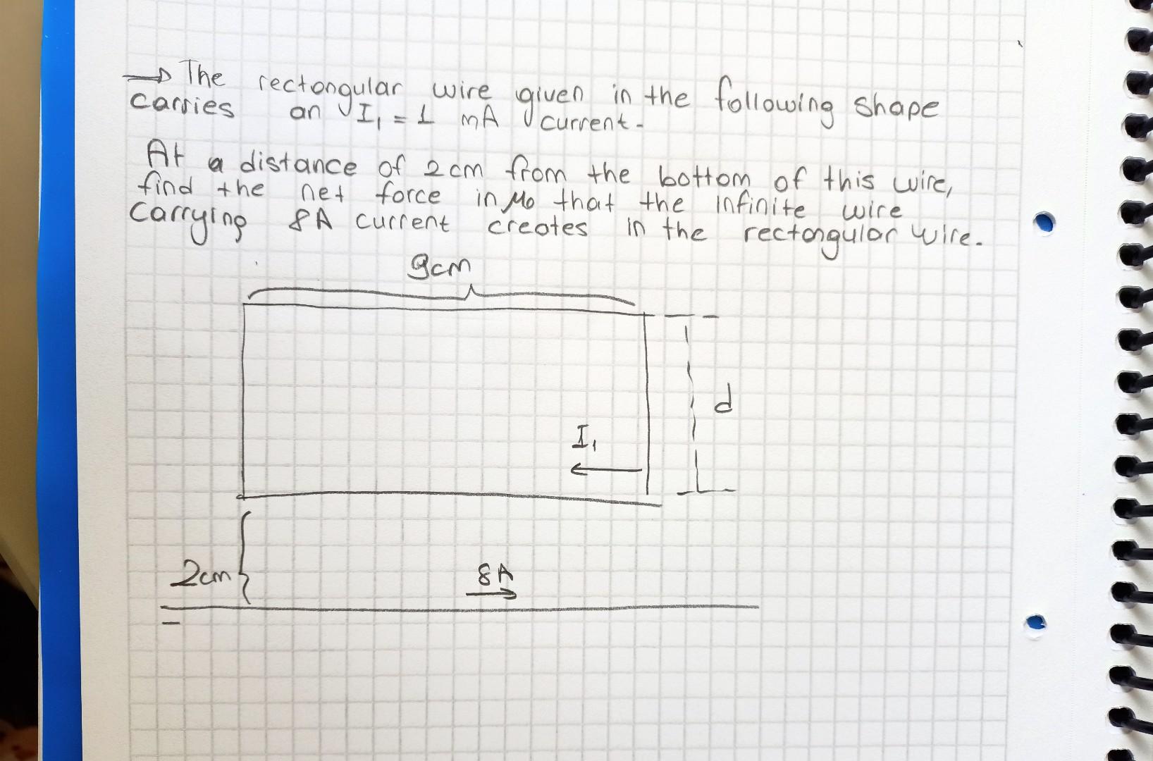Solved To The rectangular wire given in the following shape | Chegg.com
