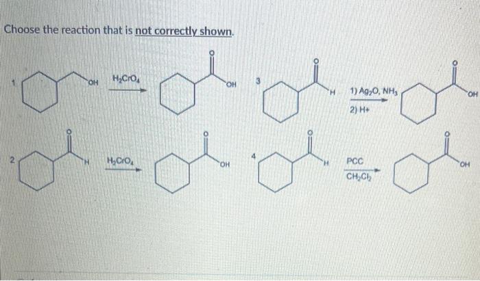 Solved Choose the reaction that is not correctly shown. | Chegg.com