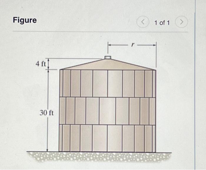 Solved r=12.9ftFigure 1 of 1Determine the outside surface | Chegg.com