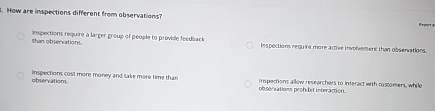 Solved How are inspections different from | Chegg.com