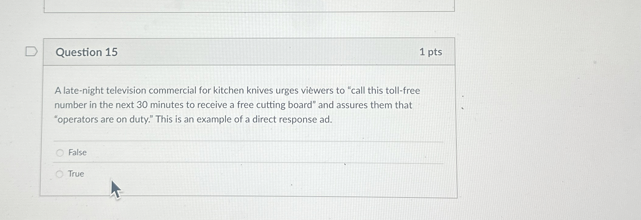 Solved Question 151 ﻿ptsA late-night television commercial | Chegg.com